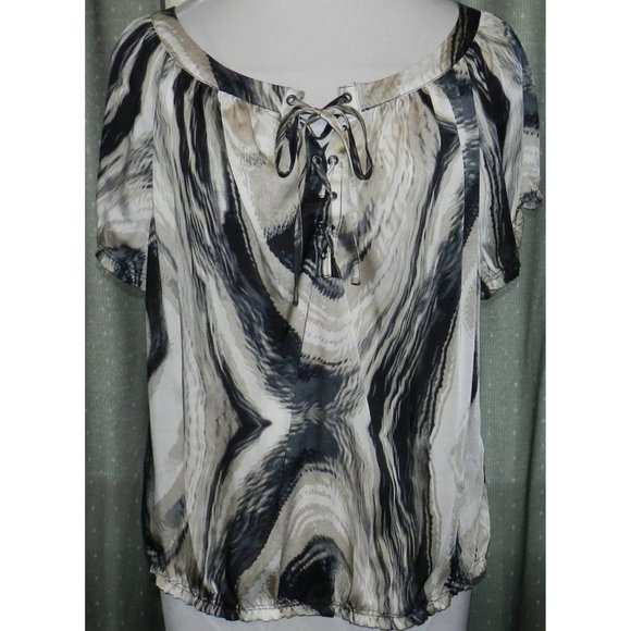 Zac & Rachel | Tops | Zac Rachel Size 2x Silky Poly Laced Neckline ...